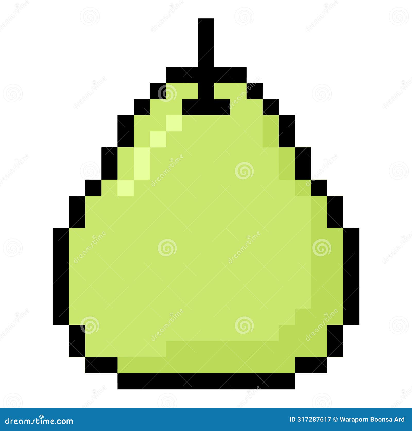 Pear in 8 bit pixel art. stock vector. Illustration of pear - 317287617