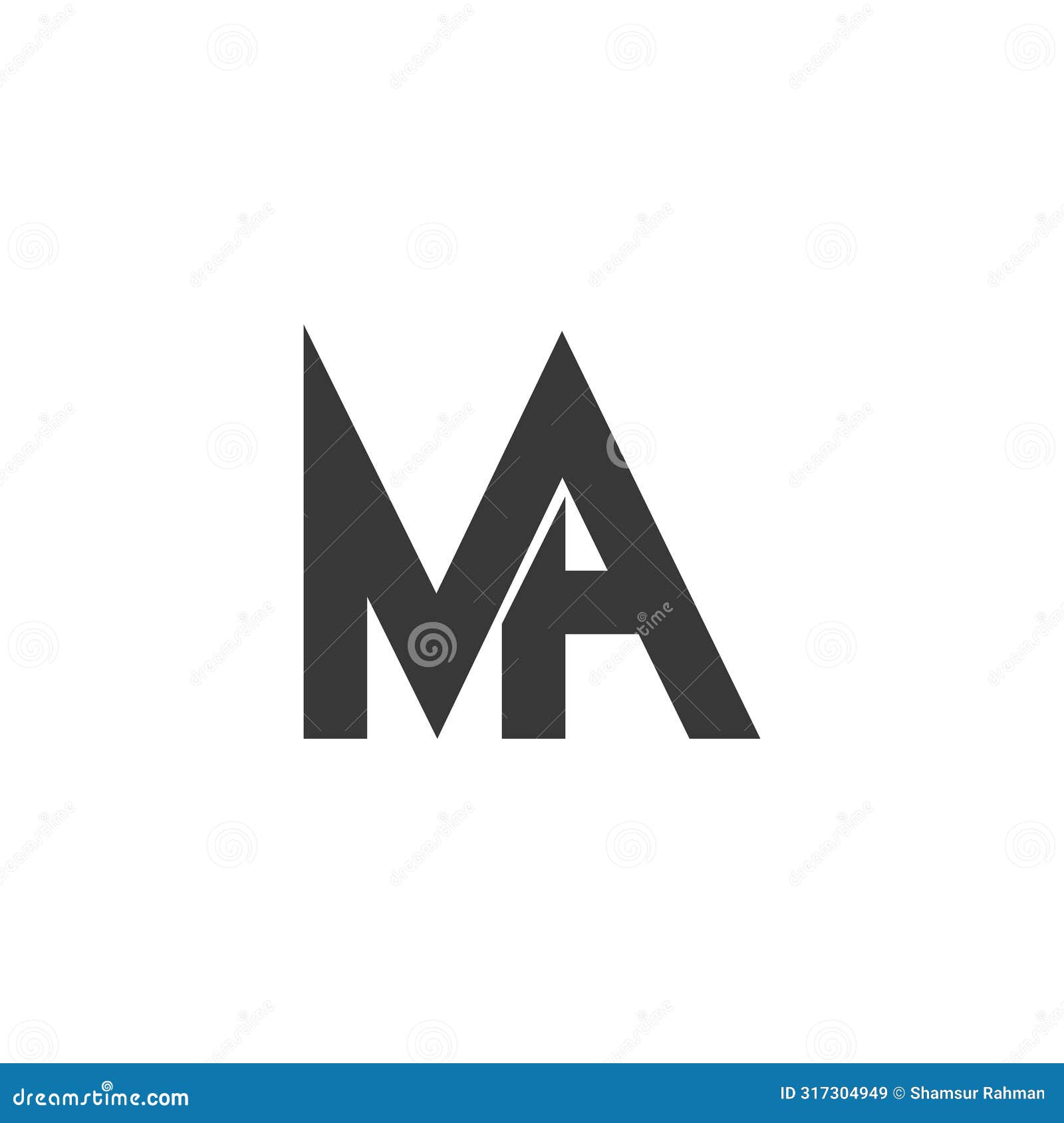 Alphabet Initials Logo am, MA, M and a Stock Vector - Illustration of ...