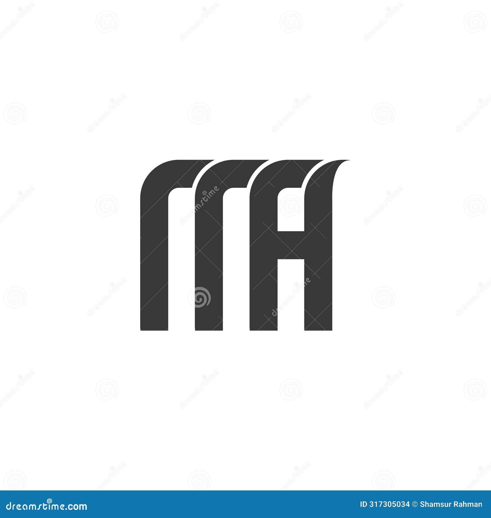 Alphabet Initials Logo am, MA, M and a Stock Vector - Illustration of ...