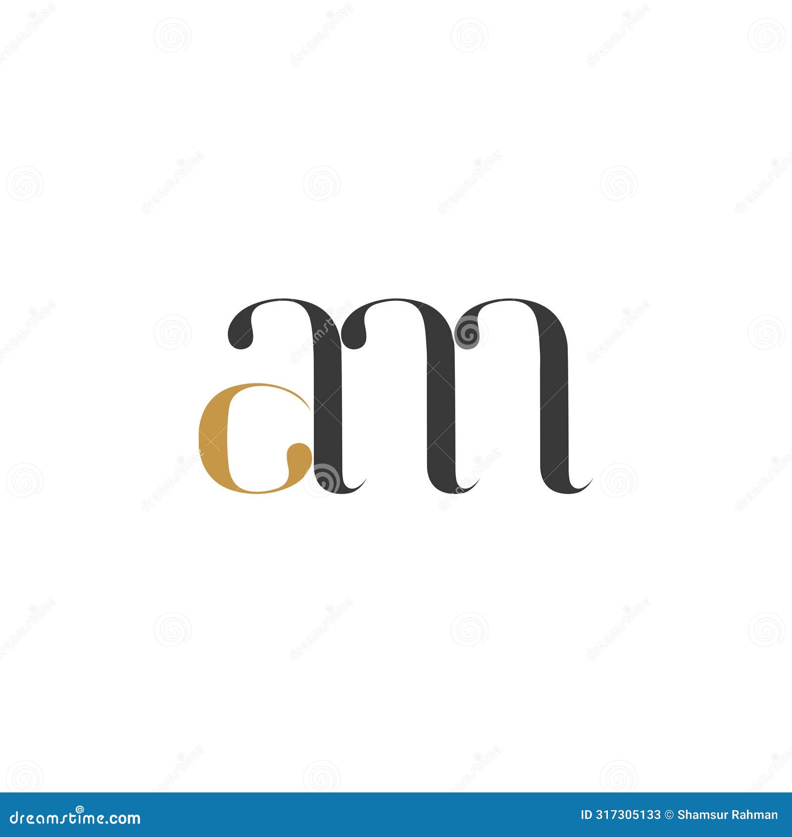 Alphabet Initials Logo am, MA, M and a Stock Vector - Illustration of ...
