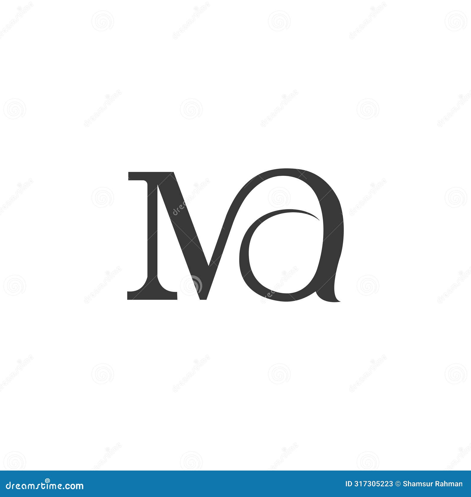 Alphabet Initials Logo am, MA, M and a Stock Vector - Illustration of ...
