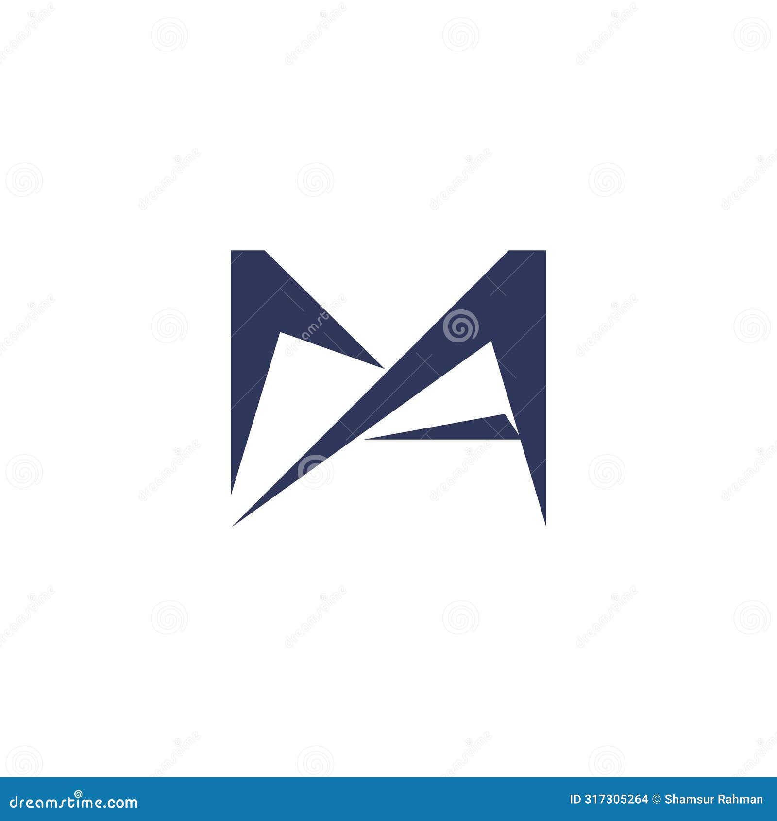 Alphabet Initials Logo am, MA, M and a Stock Vector - Illustration of ...