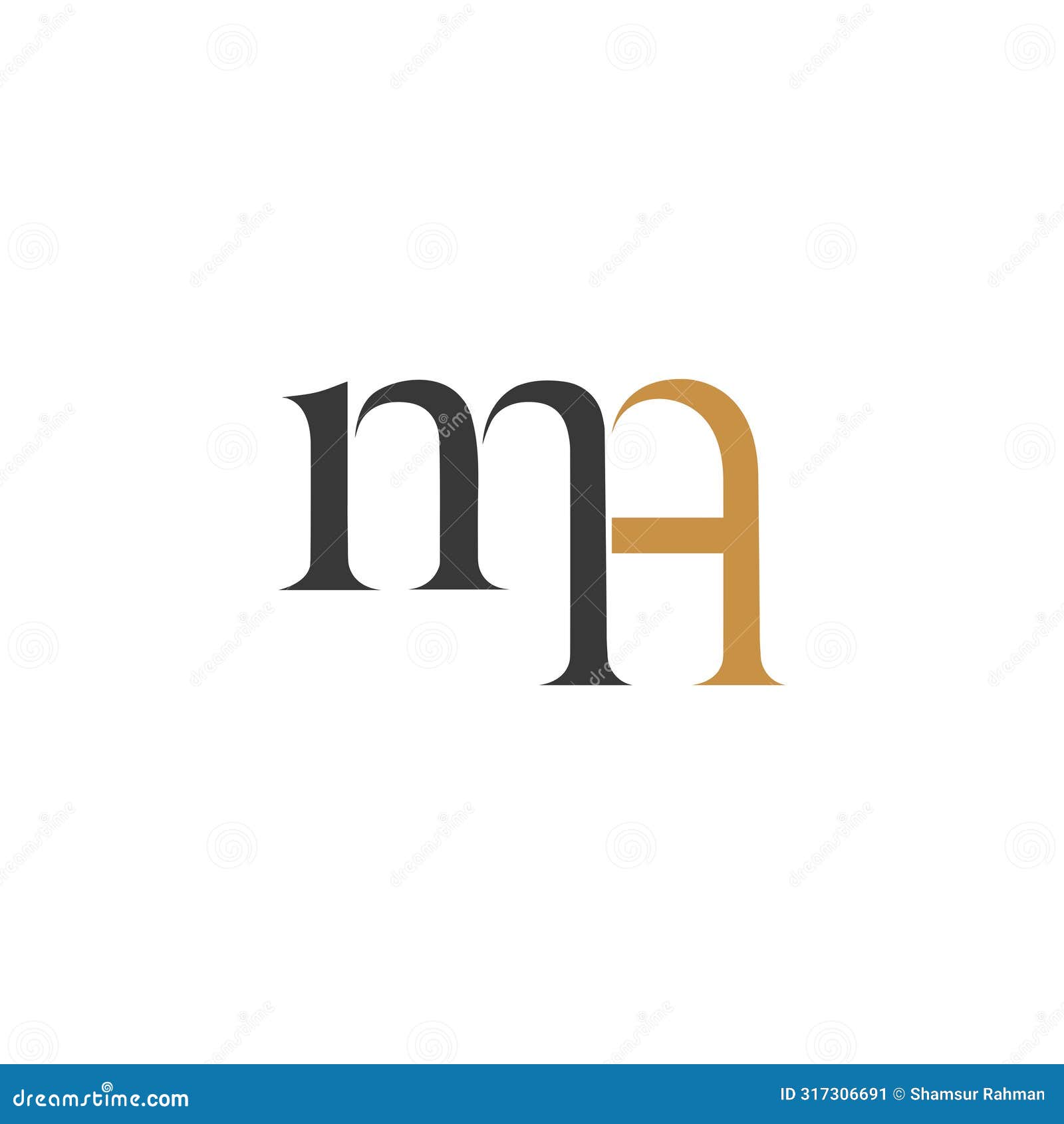 Alphabet Initials Logo am, MA, M and a Stock Vector - Illustration of ...