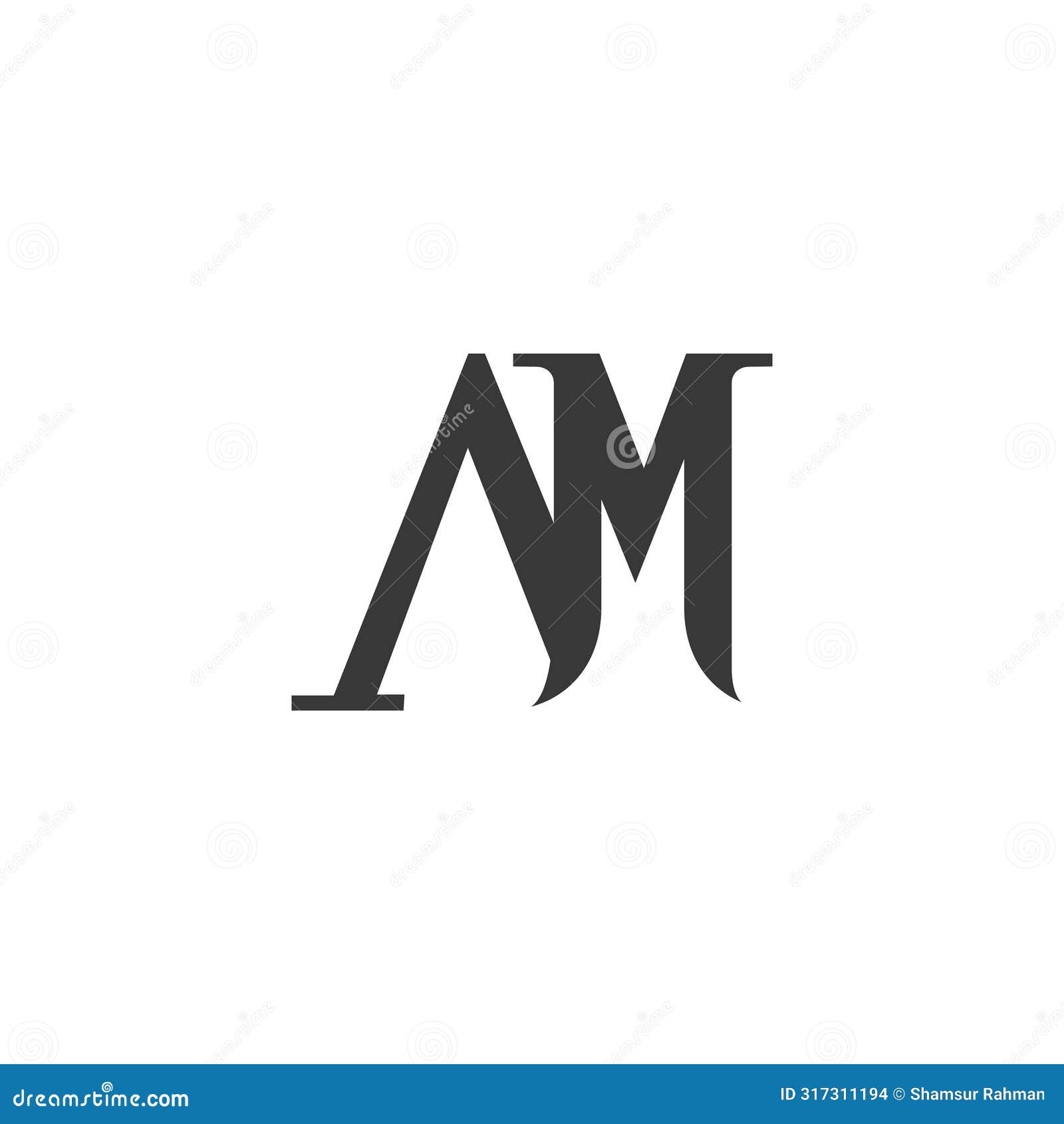 Alphabet Initials Logo am, MA, M and a Stock Vector - Illustration of ...