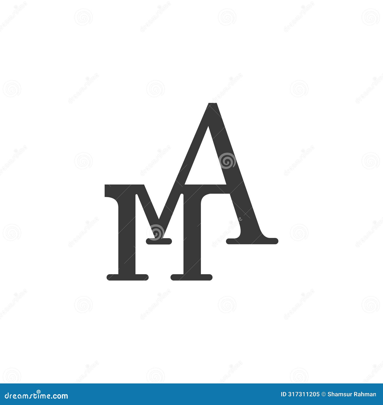 Alphabet Initials Logo am, MA, M and a Stock Vector - Illustration of ...