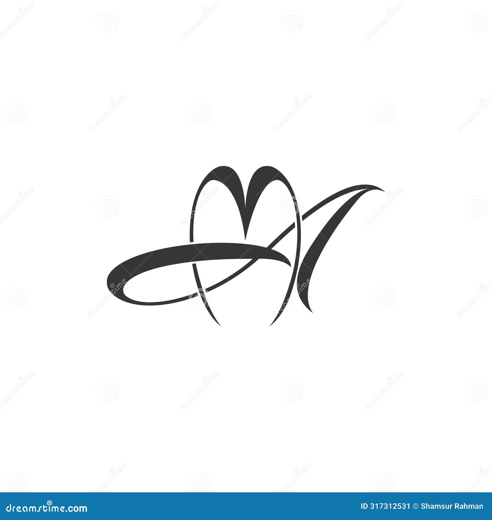 Alphabet Initials Logo am, MA, M and a Stock Vector - Illustration of ...