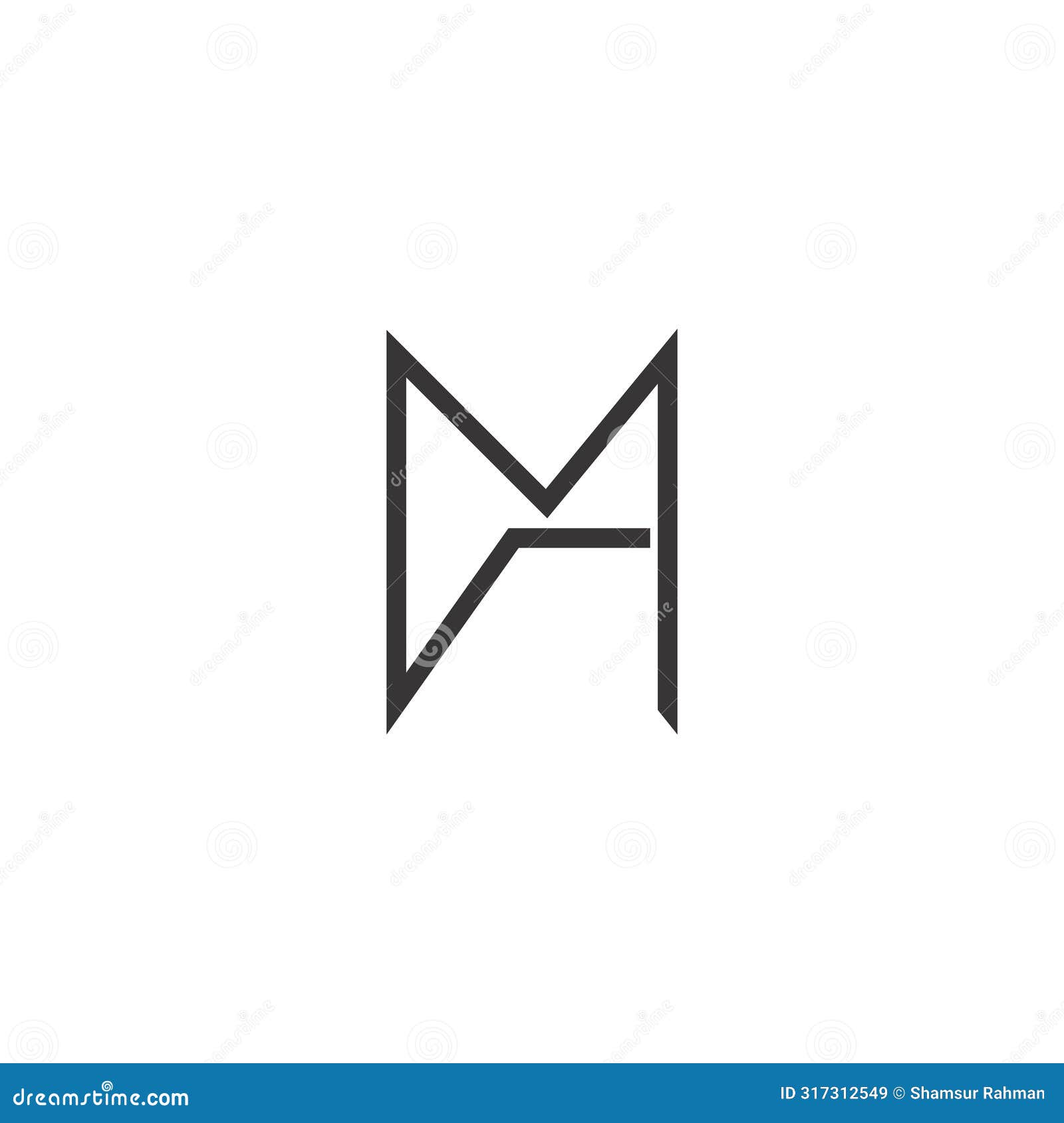 Alphabet Initials Logo am, MA, M and a Stock Vector - Illustration of ...