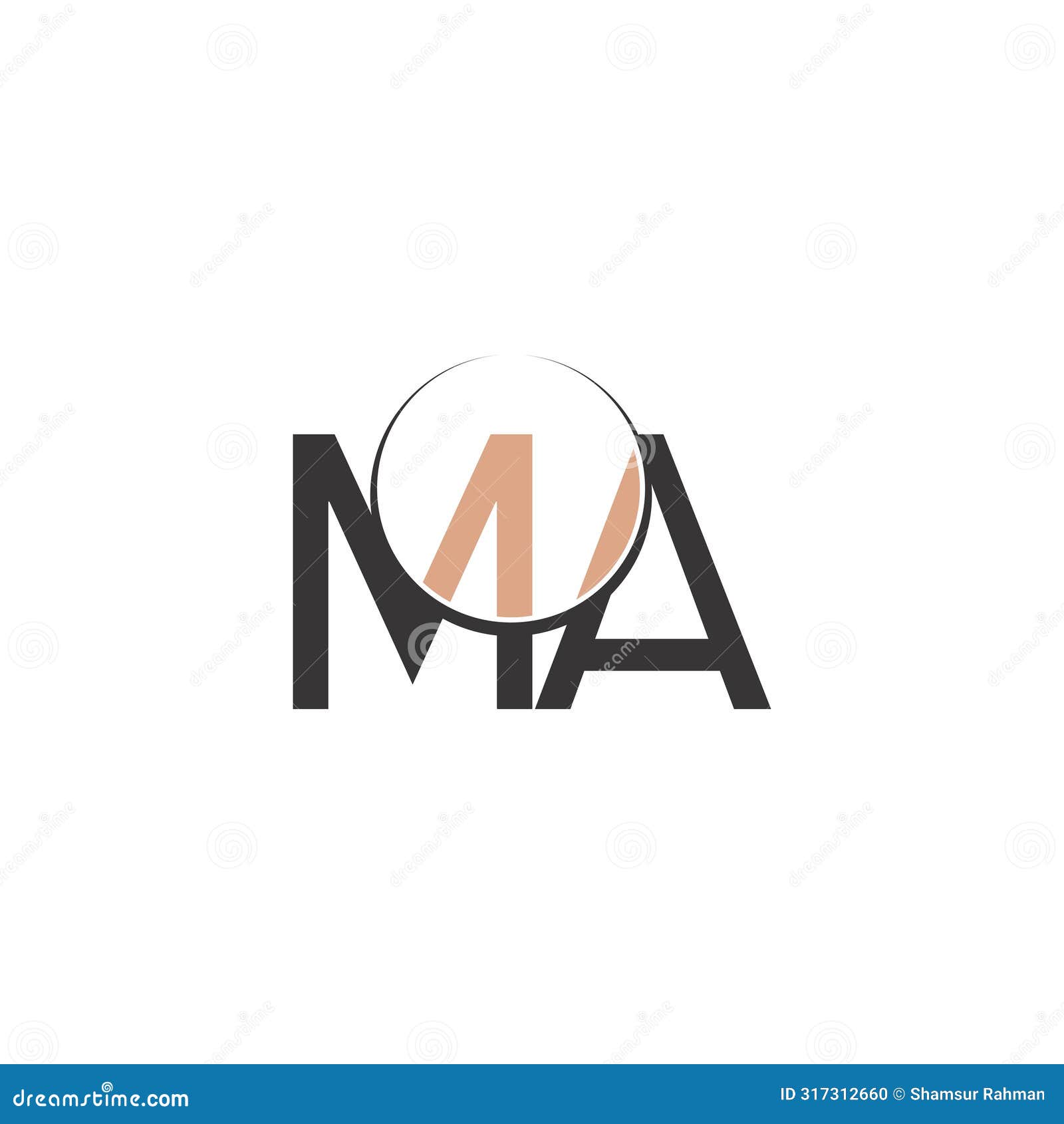 Alphabet Initials Logo am, MA, M and a Stock Vector - Illustration of ...
