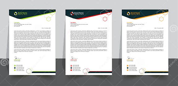 Most Download Business Pad Design Modern Letterhead Pad Template Stock ...