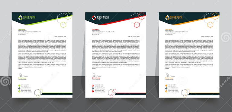 Most Download Business Pad Design Modern Letterhead Pad Template Stock ...