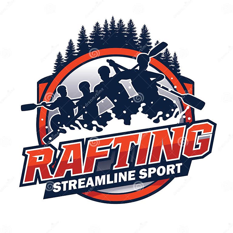 Rafting Logo Design. River White Water Rafting Logo Stock Vector ...