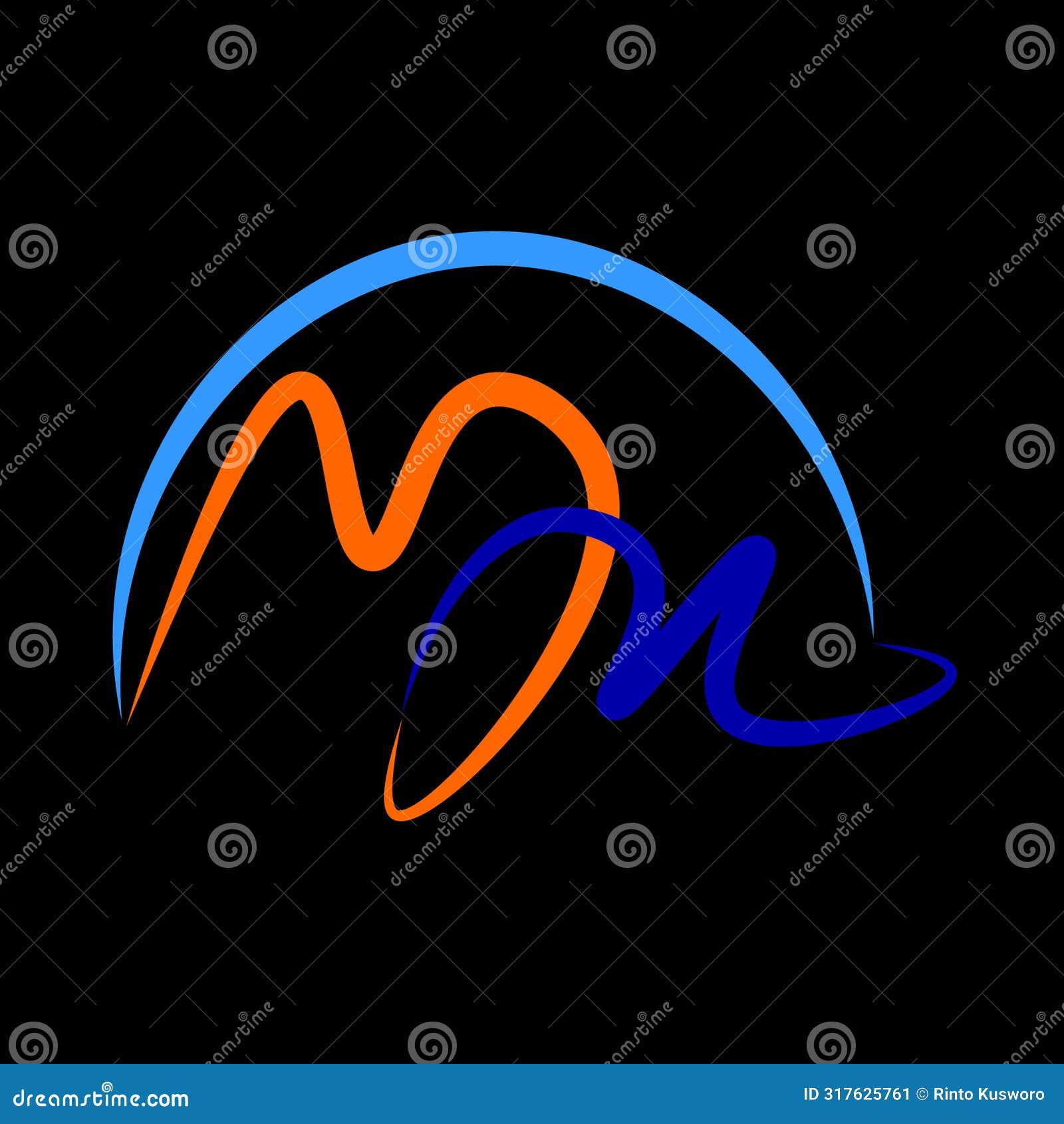 M and N Logo. Luxury Colorful Logo Stock Vector - Illustration of ...
