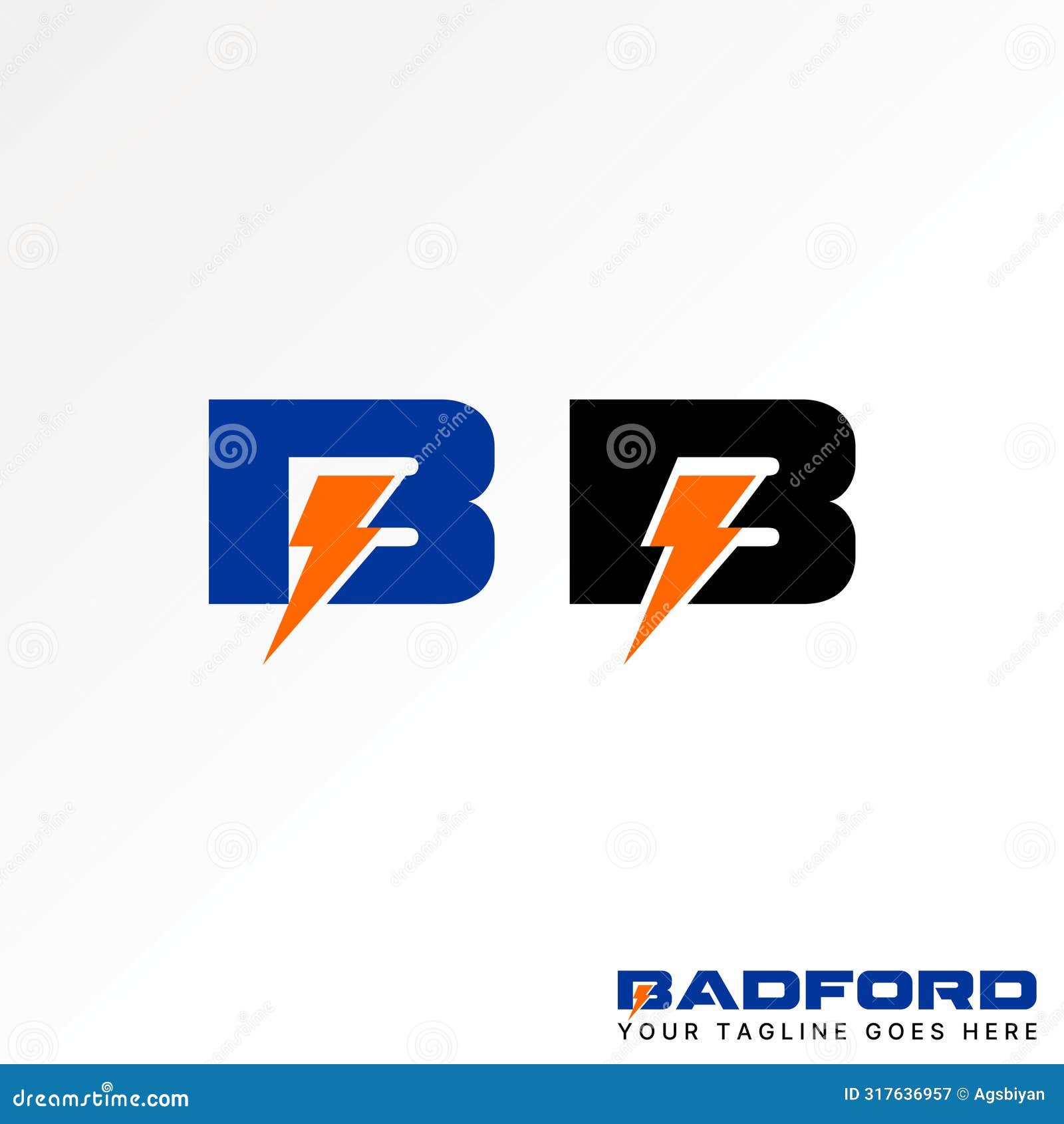 Letter Initial B Italic Sans Serif Font with Thunder Electric. Related ...