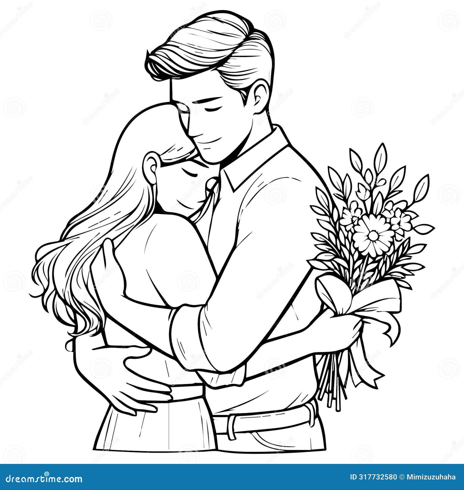 Love Tenderness Romantic Feelings Concept. Young Loving Smiling Couple ...