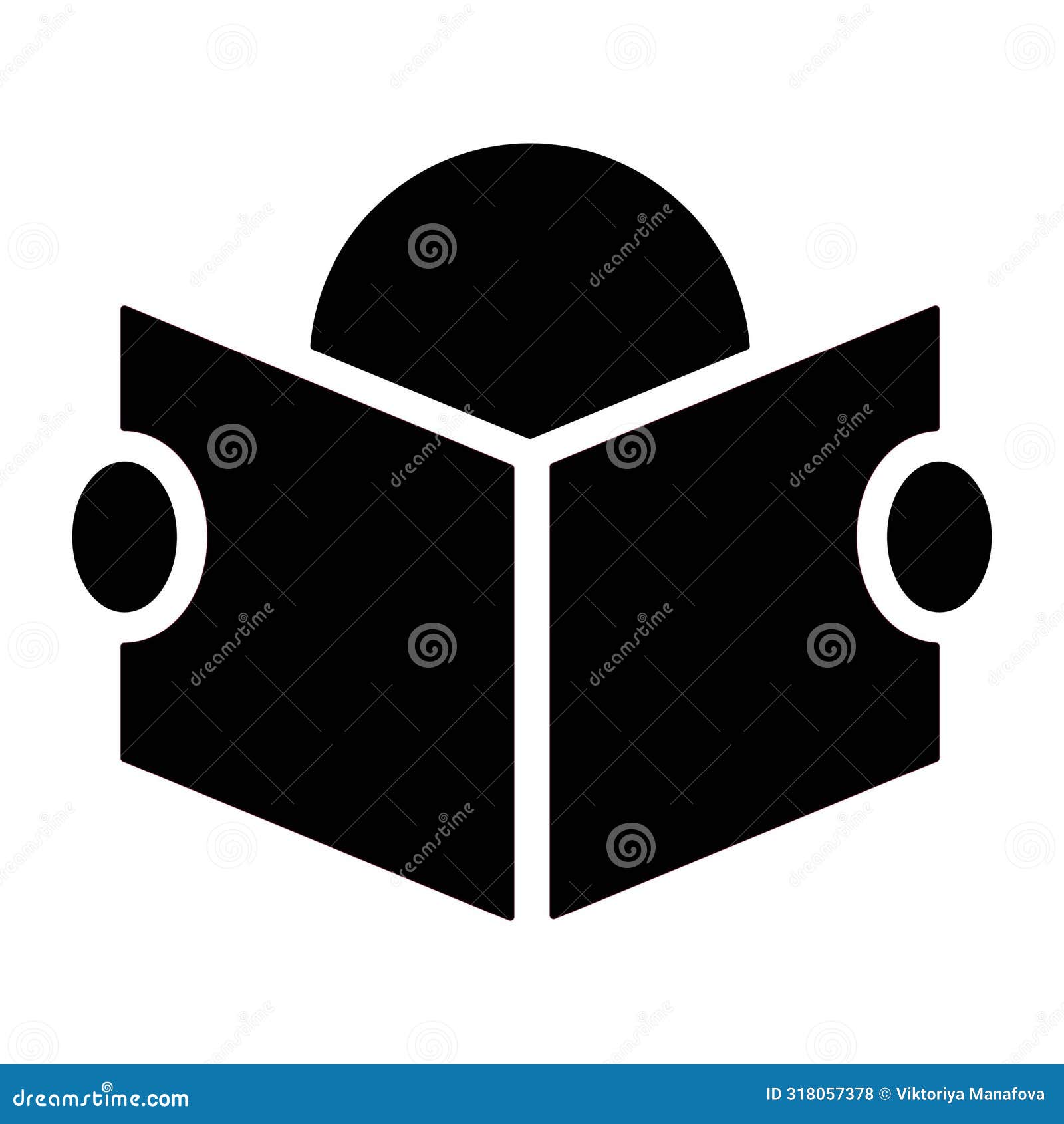 Reading man icon stock vector. Illustration of design - 318057378