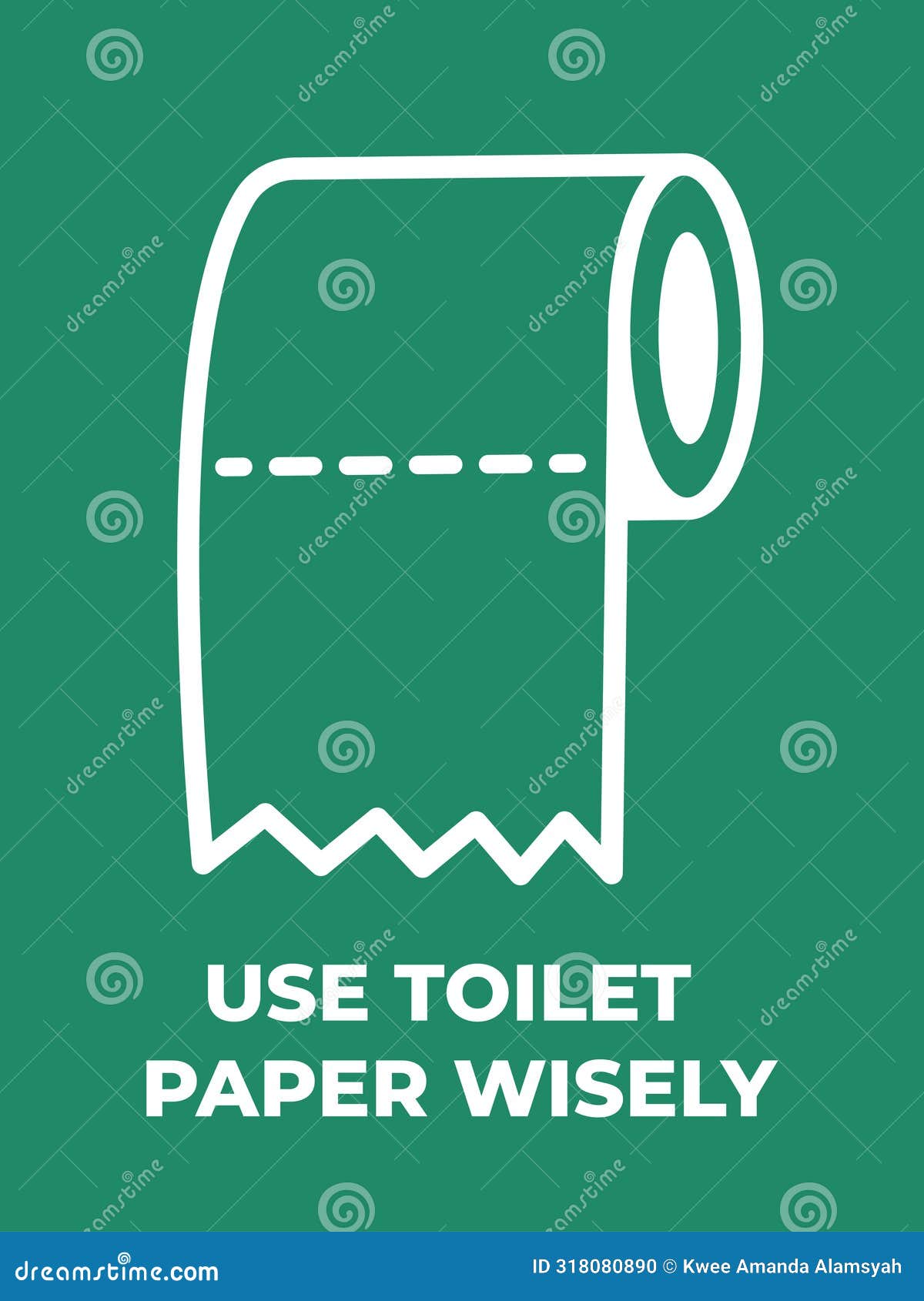 Use Toilet Paper Wisely Banner Sign Stock Vector - Illustration of bath ...