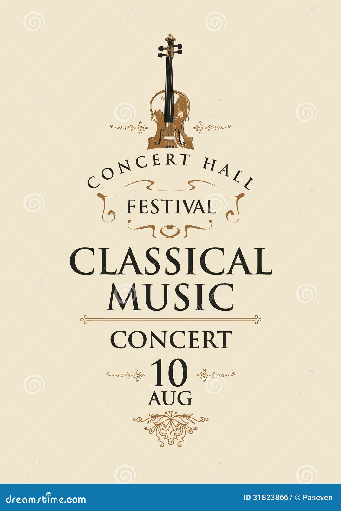 Poster of a Classical Live Music Concert Stock Illustration ...