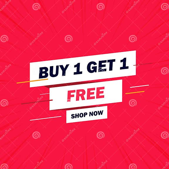 Special Offer Buy 1 Get 1 Free Design Emblem Stock Vector ...