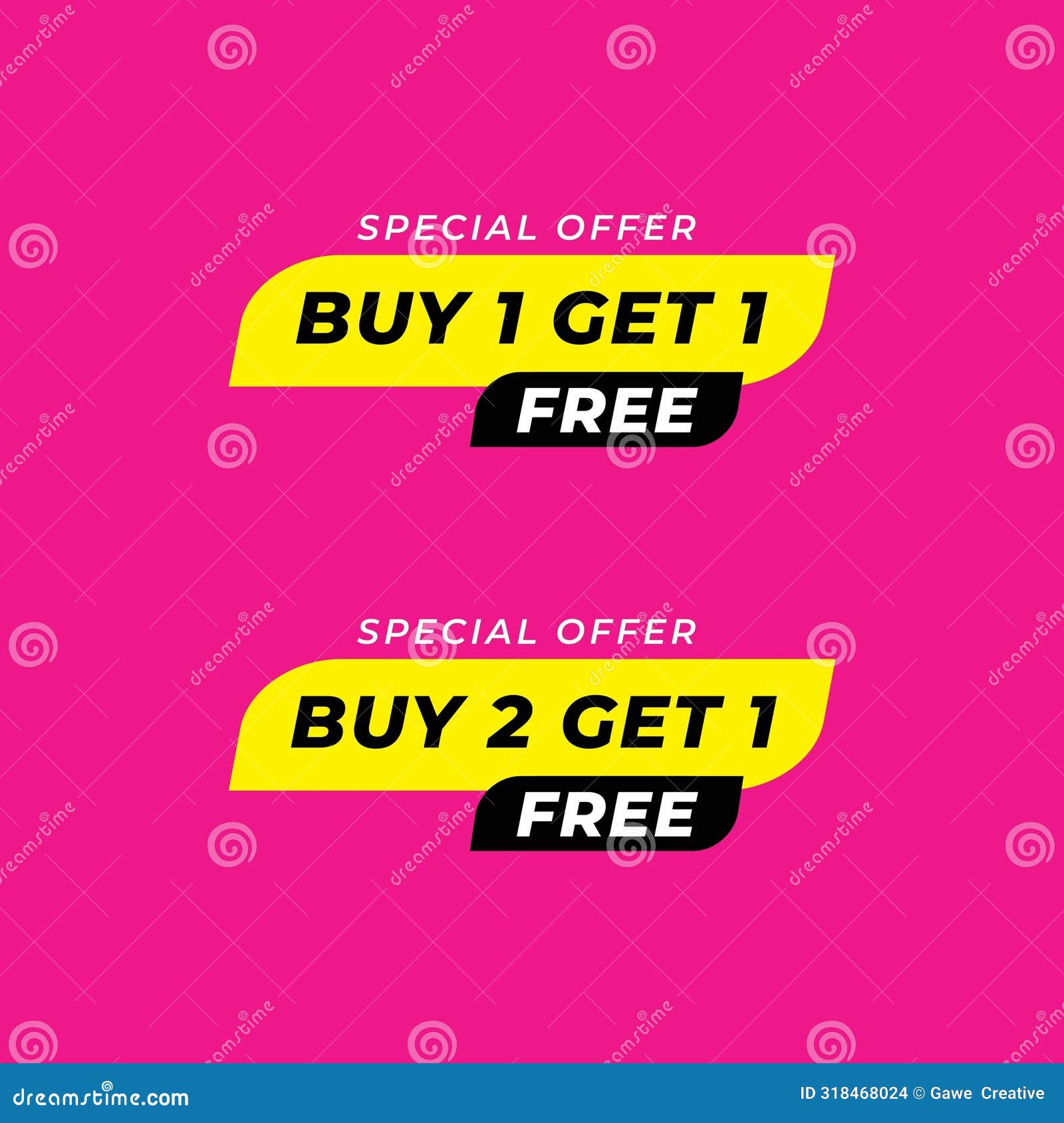 Special Offer Buy 1 Get 1 Free Design Emblem Stock Vector ...