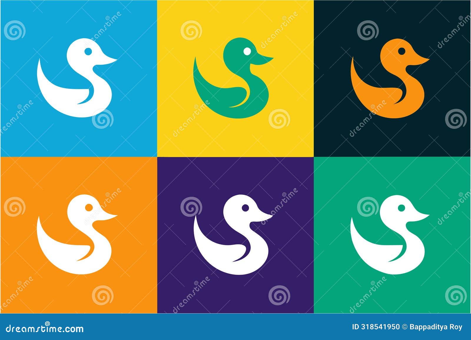 Duck Vector Illustration with a Colorful Approach Stock Vector ...