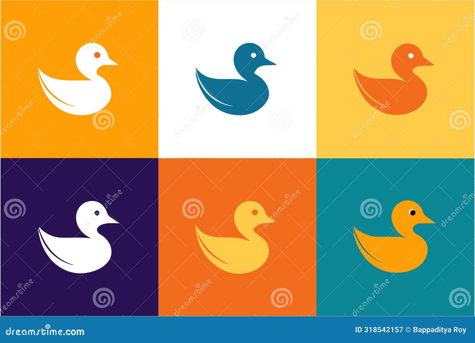 Duck Vector Illustration As a Symbol Stock Vector - Illustration of ...