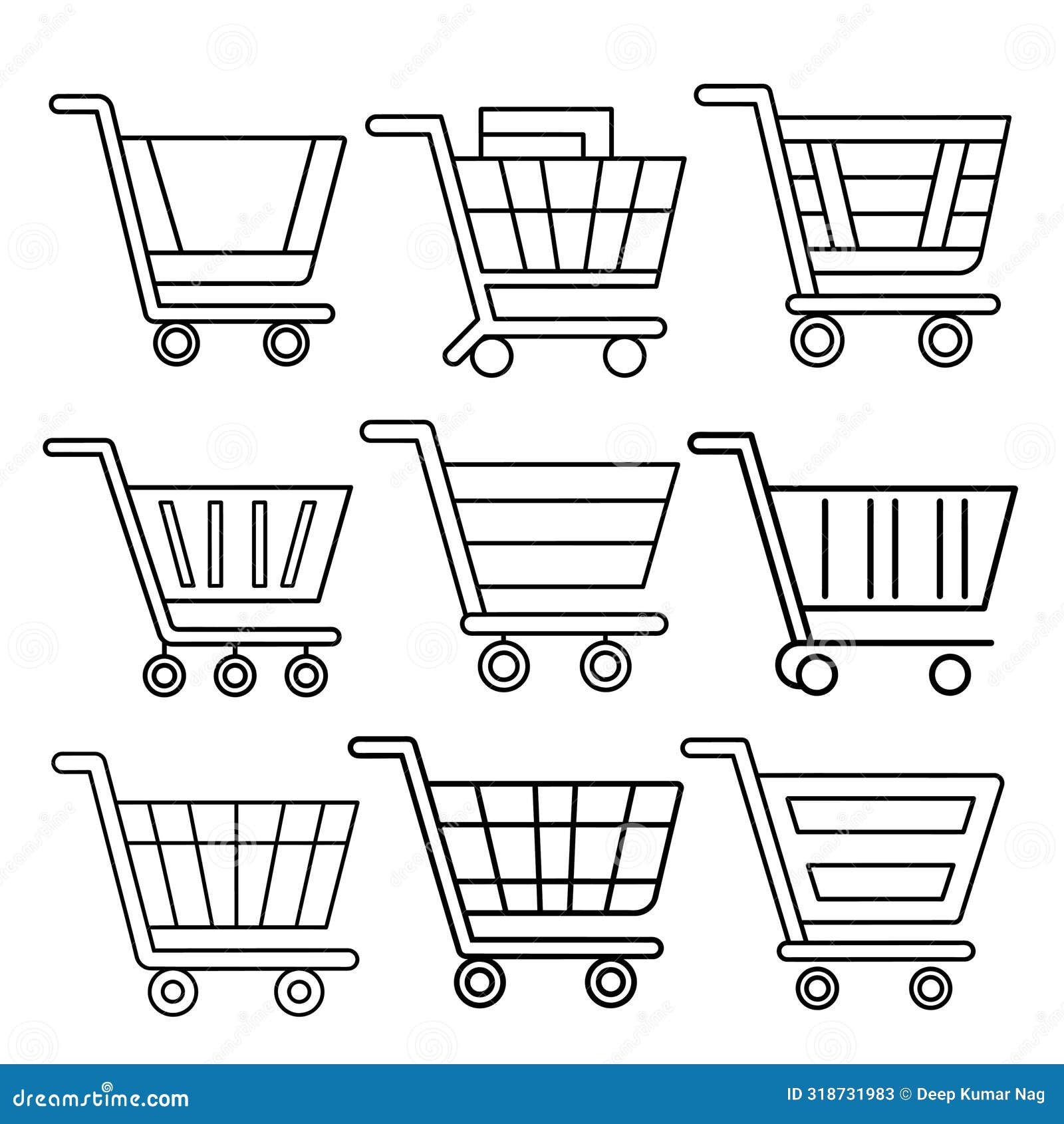Shopping Cart Flat Style Icon Sets Victor Illustrator High Resolution ...