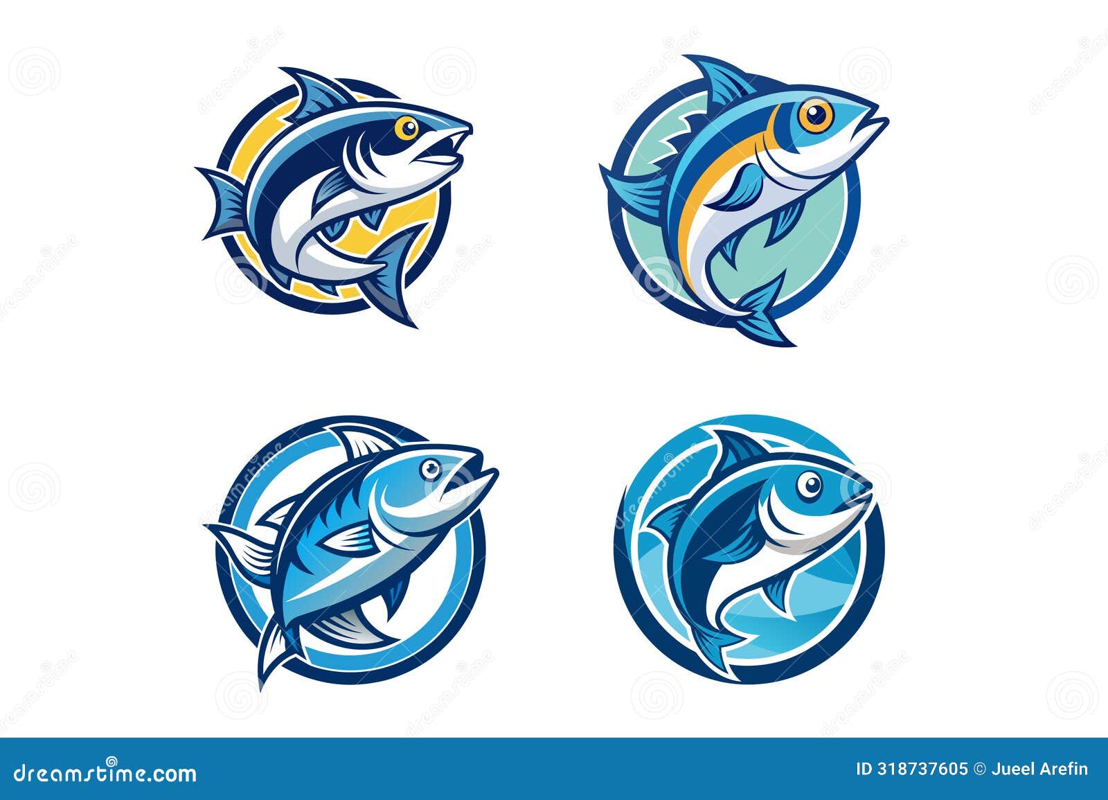 Fish Logo Icon, Vector Illustration Stock Vector - Illustration of ...