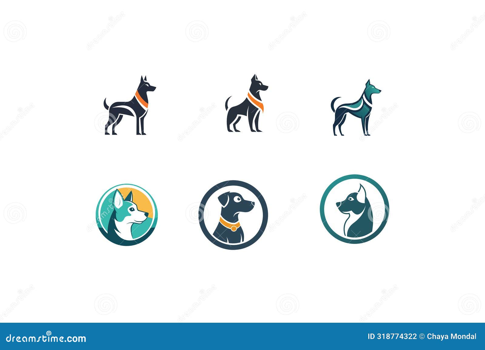 Dog Logo Collection Modern Designs for Business Vector Illustration ...