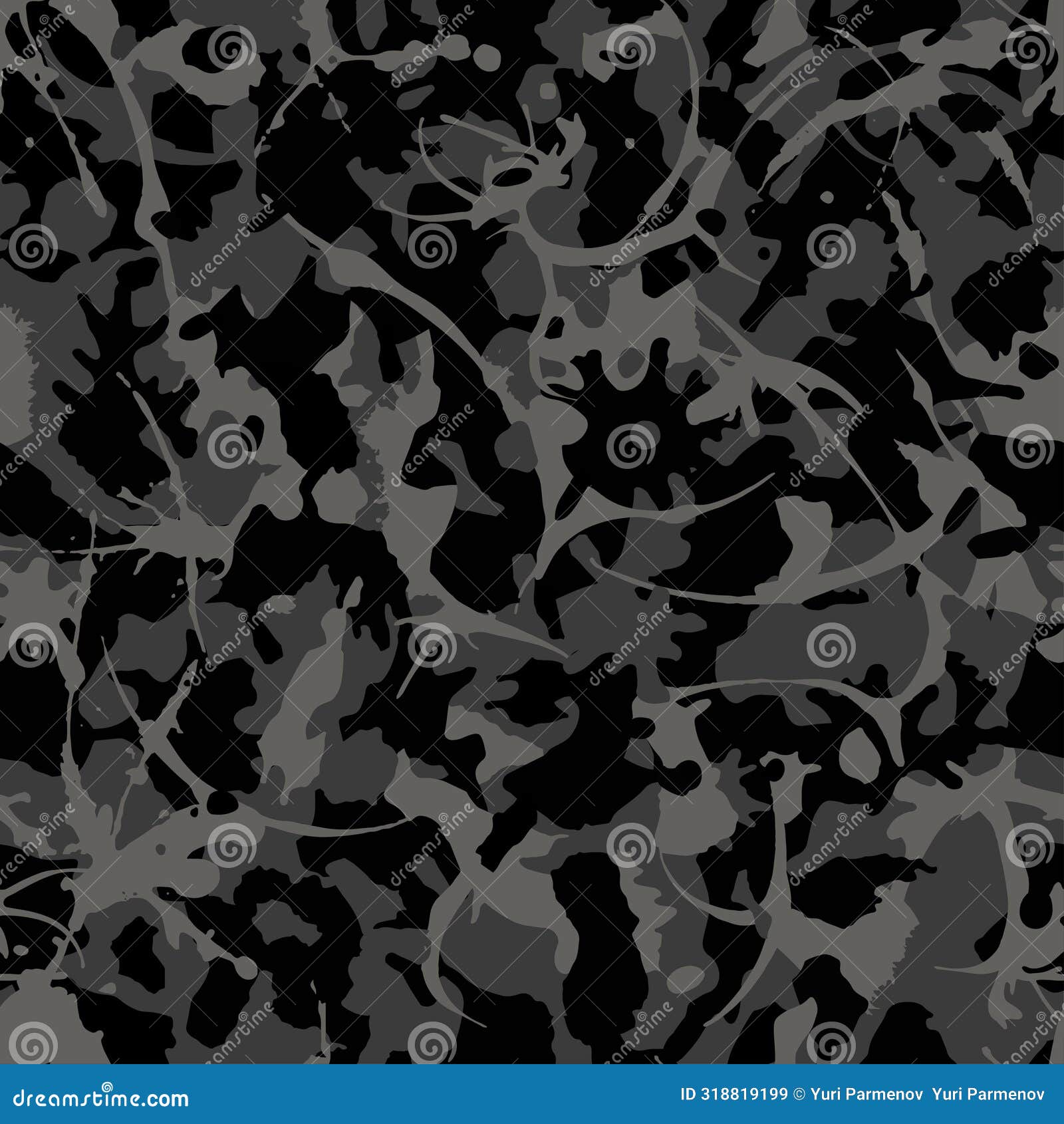 Urban Black Camouflage. Camo Military Protective. Grunge Pattern ...