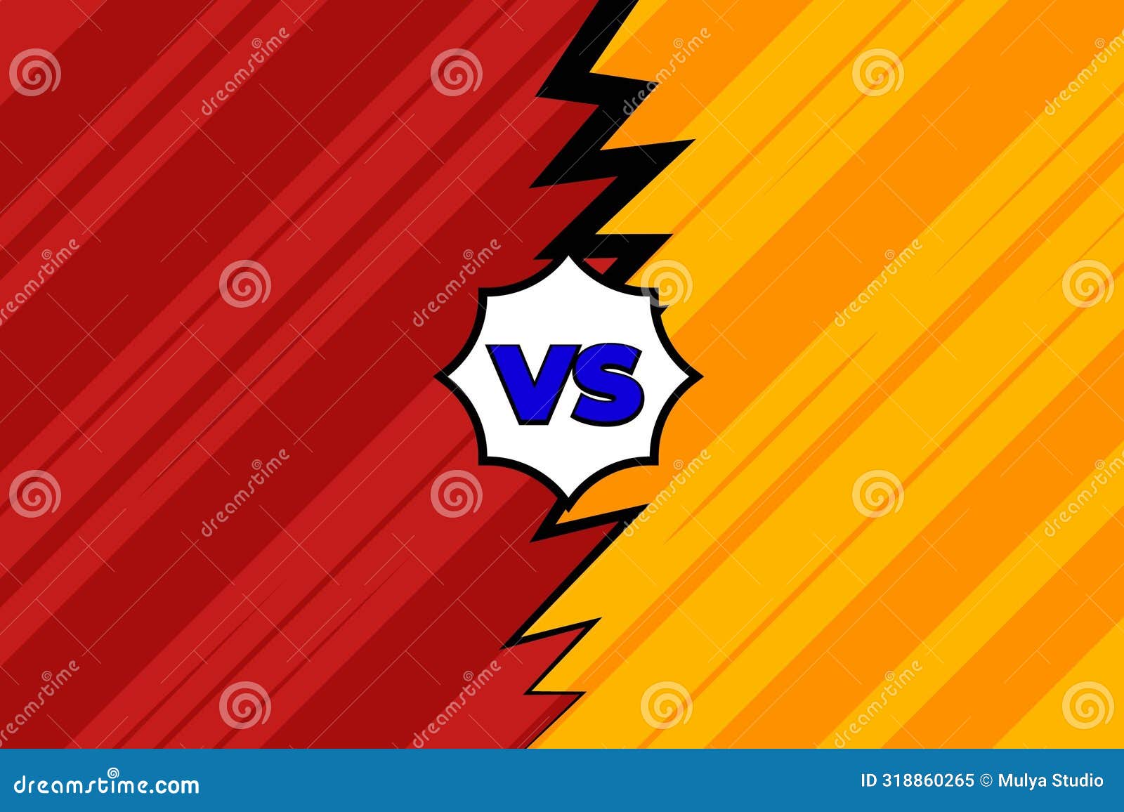 Eye Catching Duel Comparison Versus Poster In Comic Style Vector ...