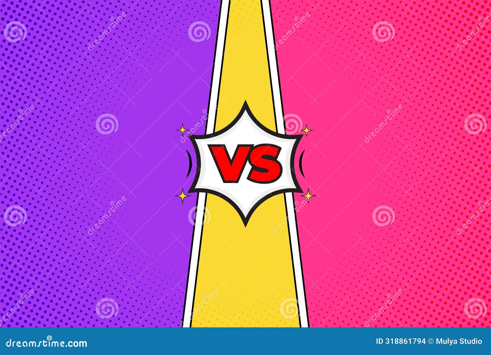 Comic Versus Vector Image Background Stock Vector - Illustration of ...