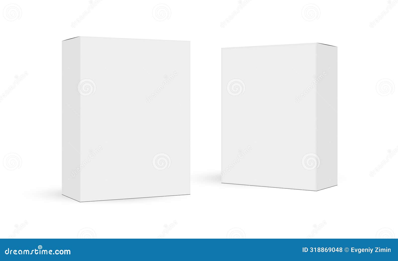 Two Paper Rectangular Packaging Boxes, Side View Stock Vector ...