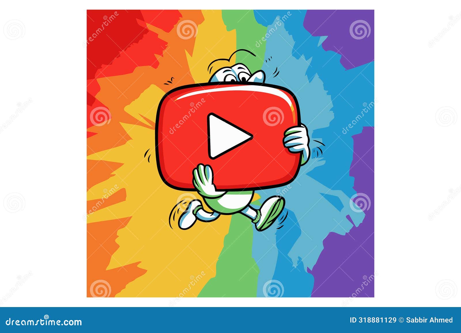 Colored Youtube Logo Vector. Editorial Stock Image - Illustration of ...