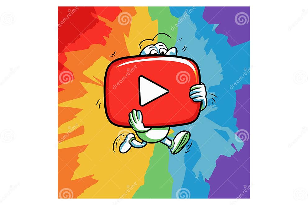 Colored Youtube Logo Vector. Editorial Stock Image - Illustration of ...