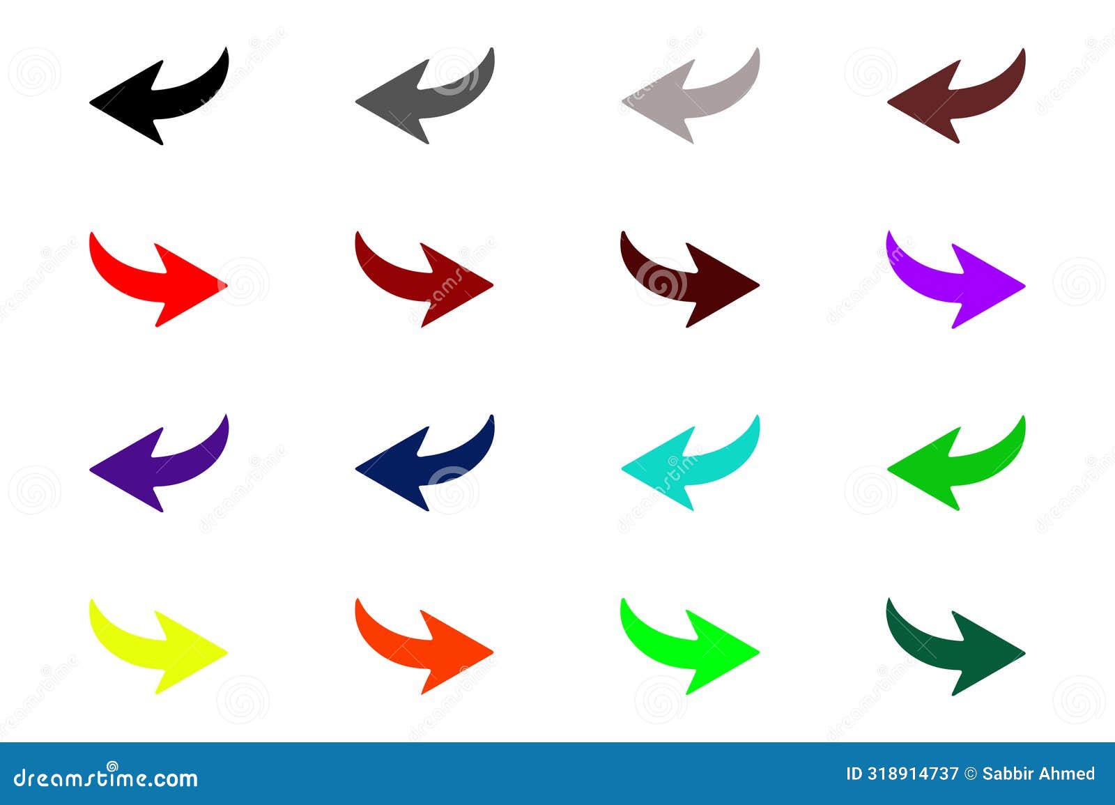 Set of arrows eps 10 stock vector. Illustration of vector - 318914737