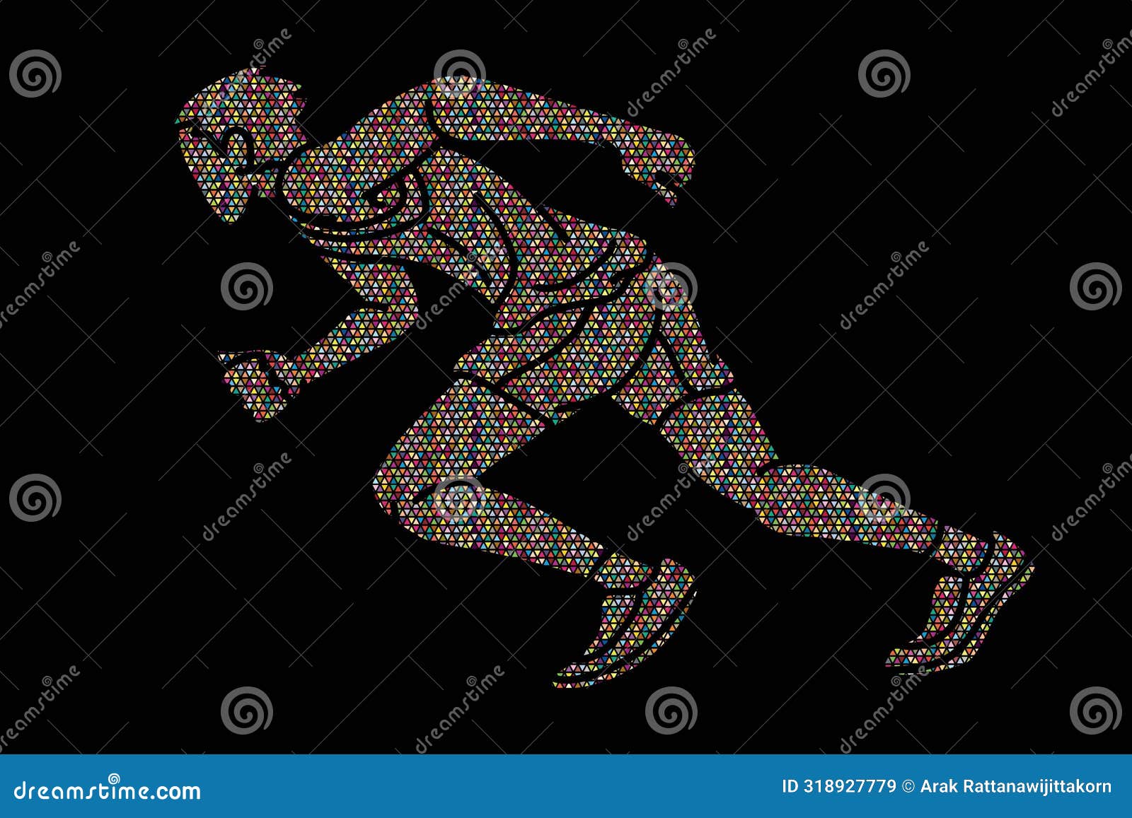 Running Action Movement Marathon Runner a Man Start Running Stock ...