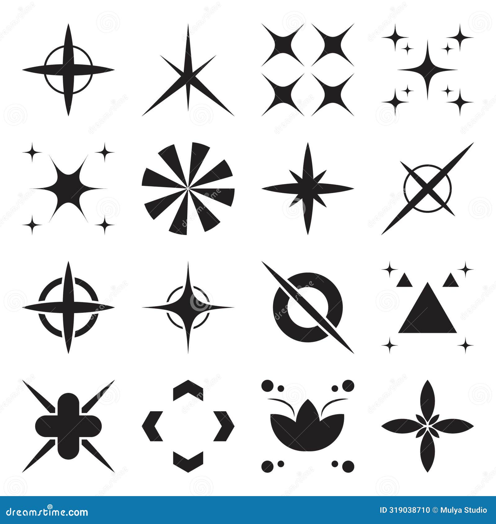 Set Element Shape Minimalistic Vector Black Graphic Stock Vector ...