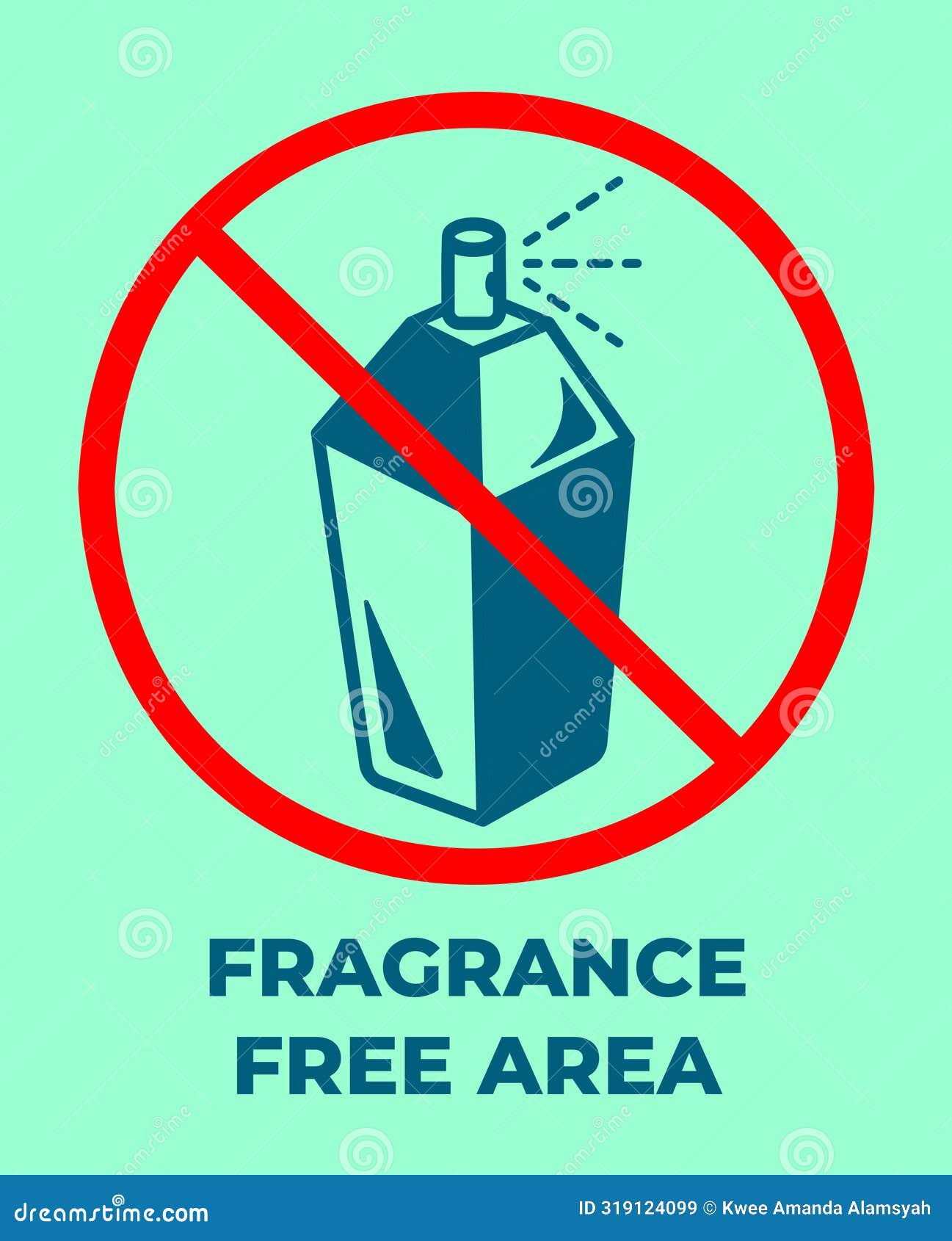Fragrance Free Area Vector Poster Banner Stock Vector - Illustration of ...