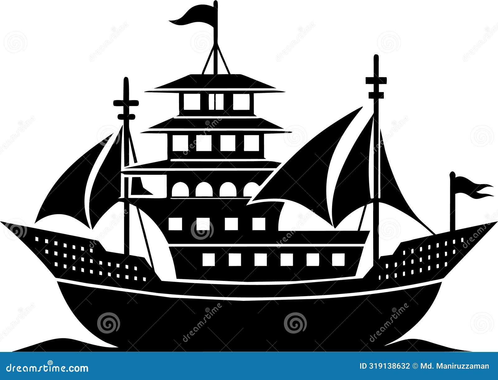 Ship Vector Design. stock vector. Illustration of transport - 319138632