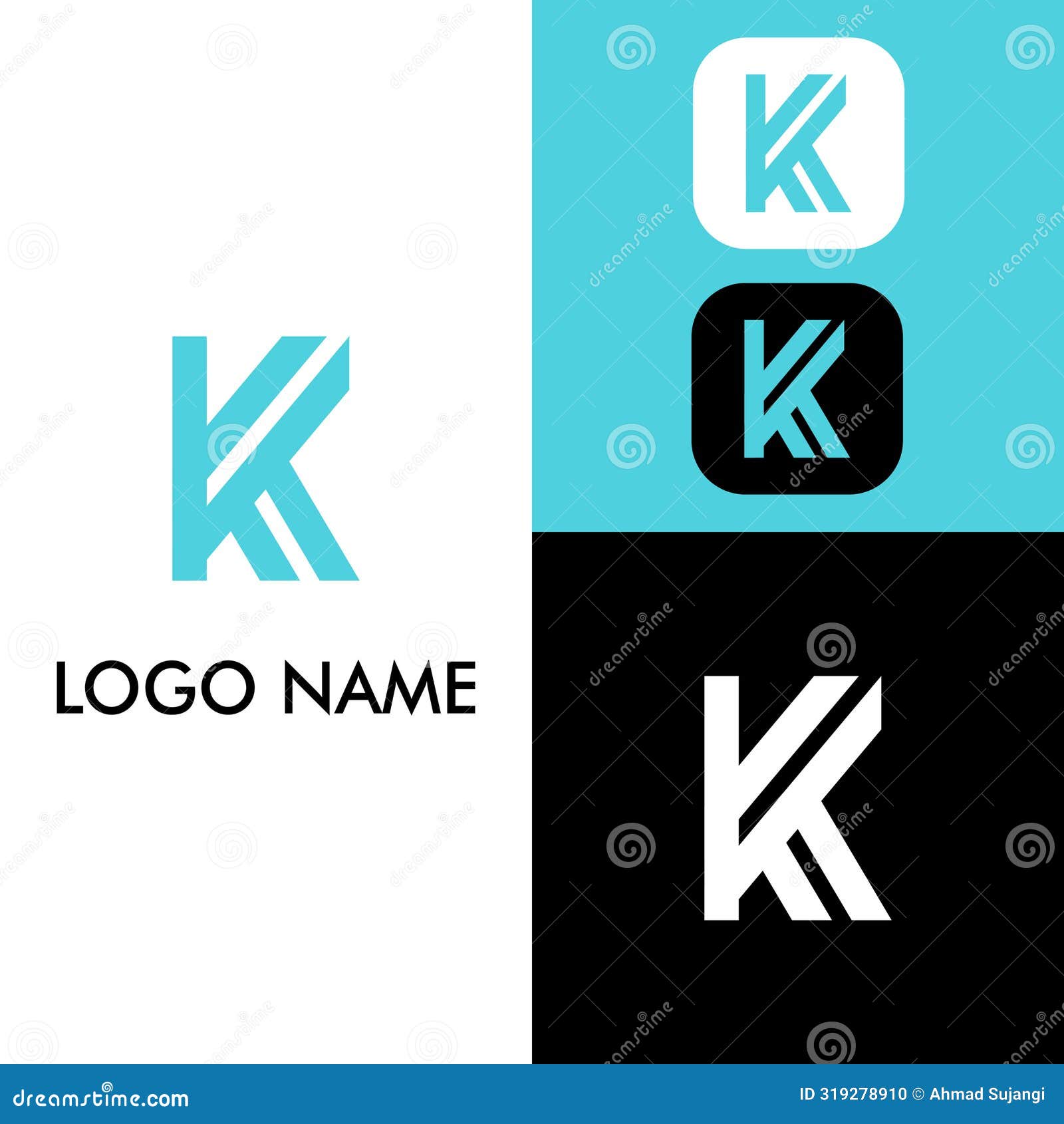 Simple K Logo Design for Company, App. Etc Stock Illustration ...