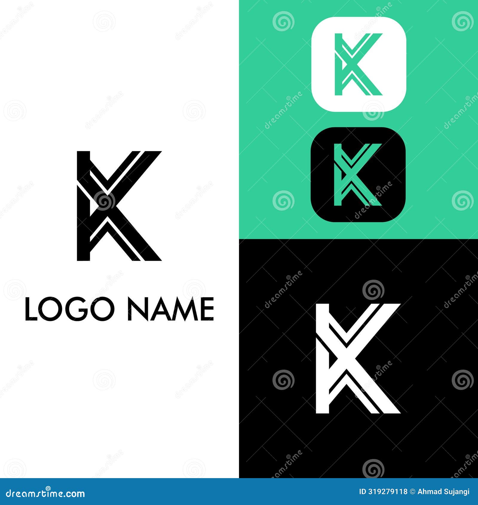 Simple K Logo Template for Your Business Stock Illustration ...