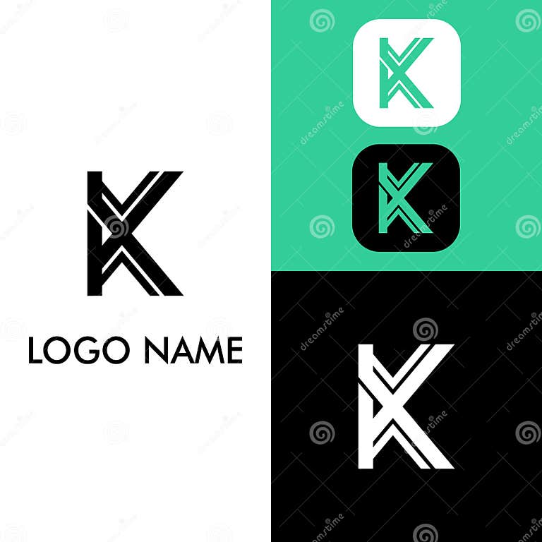 Simple K Logo Template for Your Business Stock Illustration ...