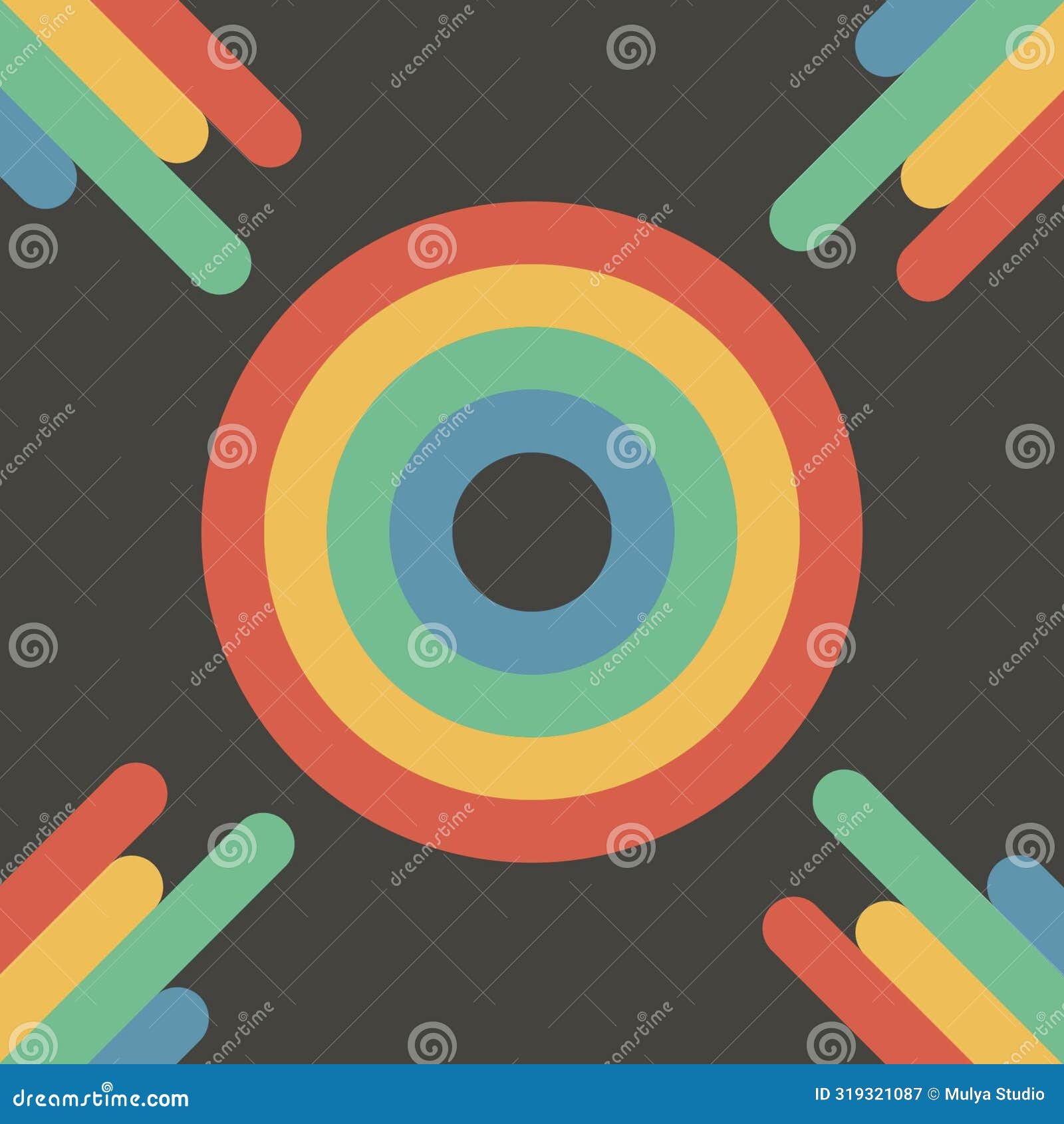 1980s Style Retro Vintage Background Abstract Vector Colorfull Stock ...
