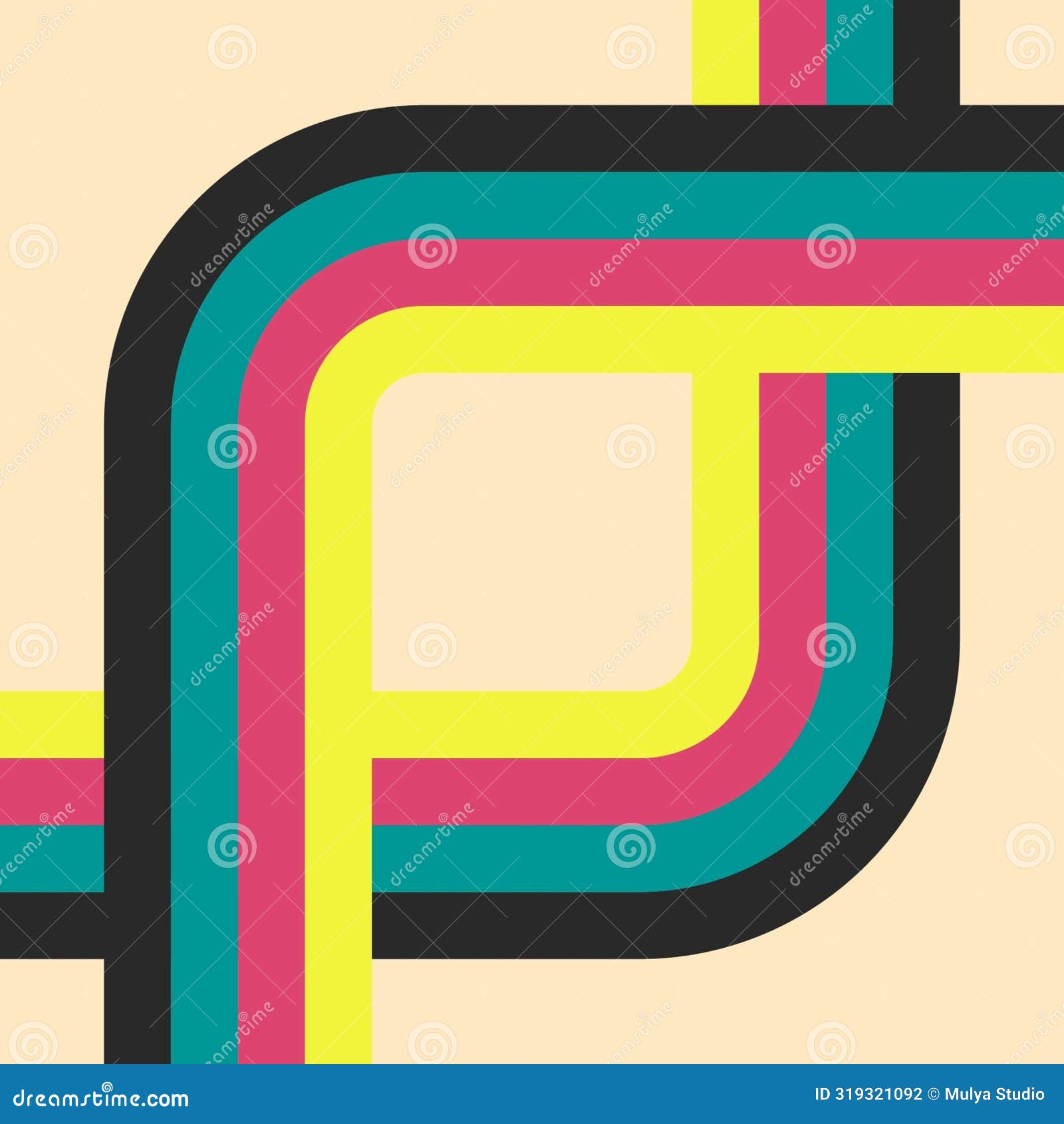 Template Retro Style Geometric Abstract Background Design Colorfull ...