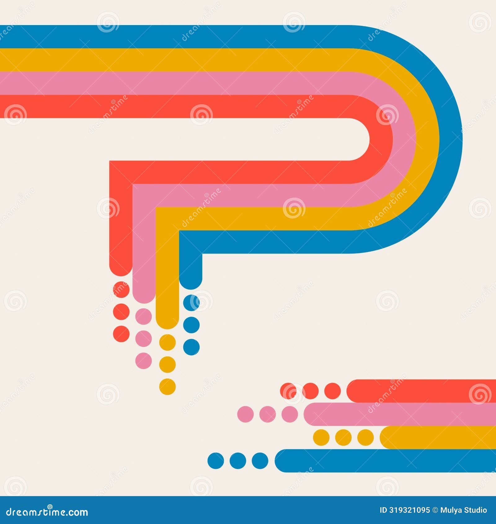 Retro Vintage Style Abstract Background Fullcolor Vector Image Stock ...