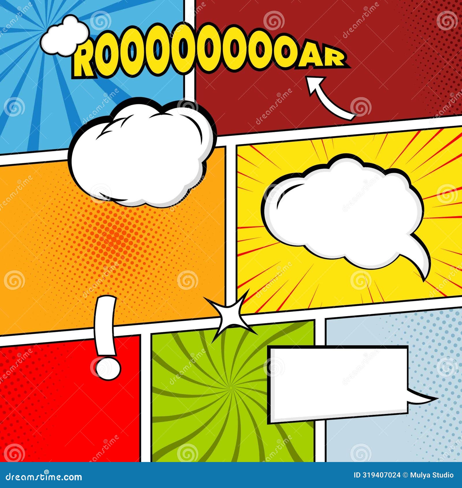 Comic Book Tamplate Background Image Stock Illustration - Illustration ...