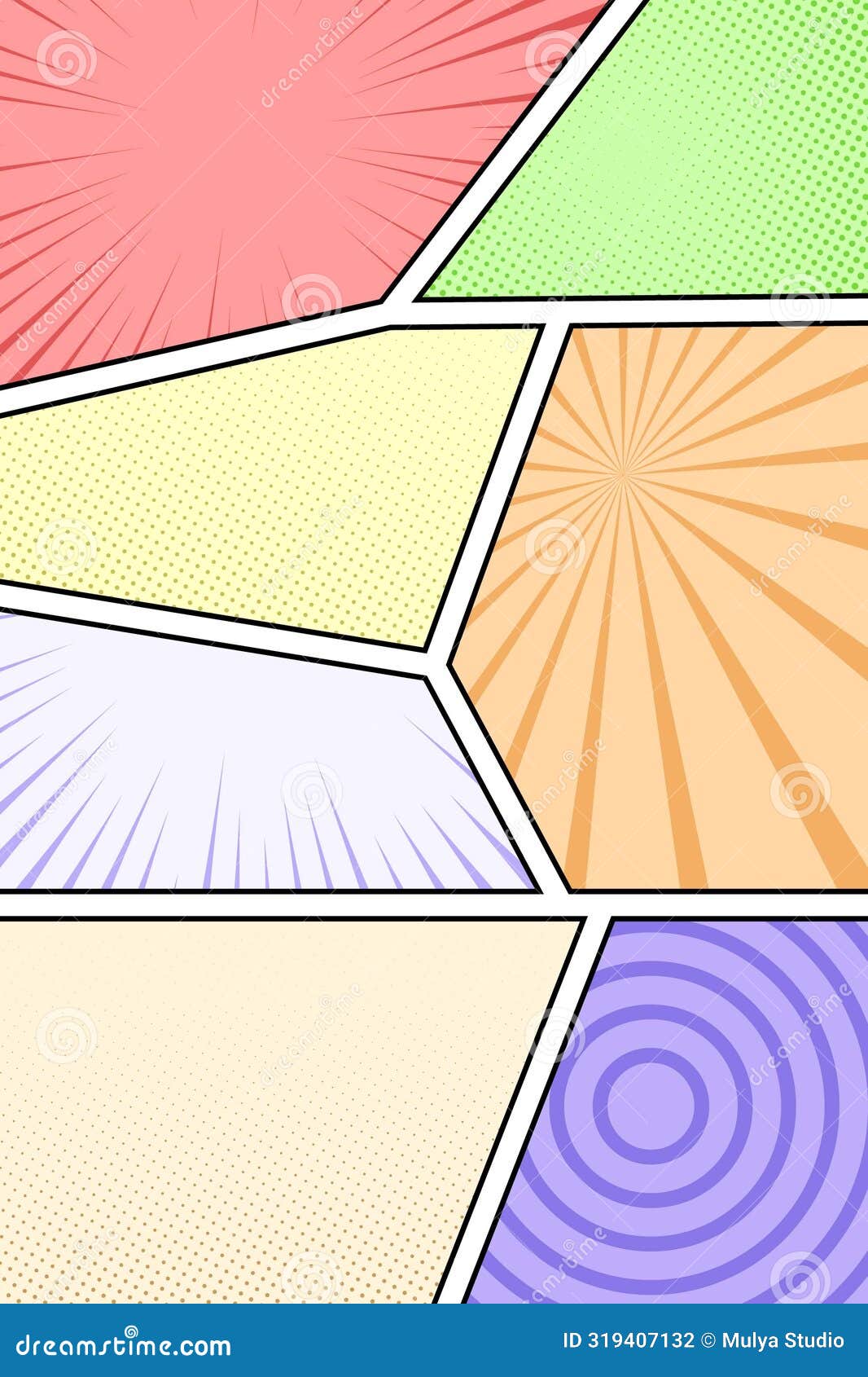 Comic Vintage Book Background Image Fullcolor Stock Vector ...