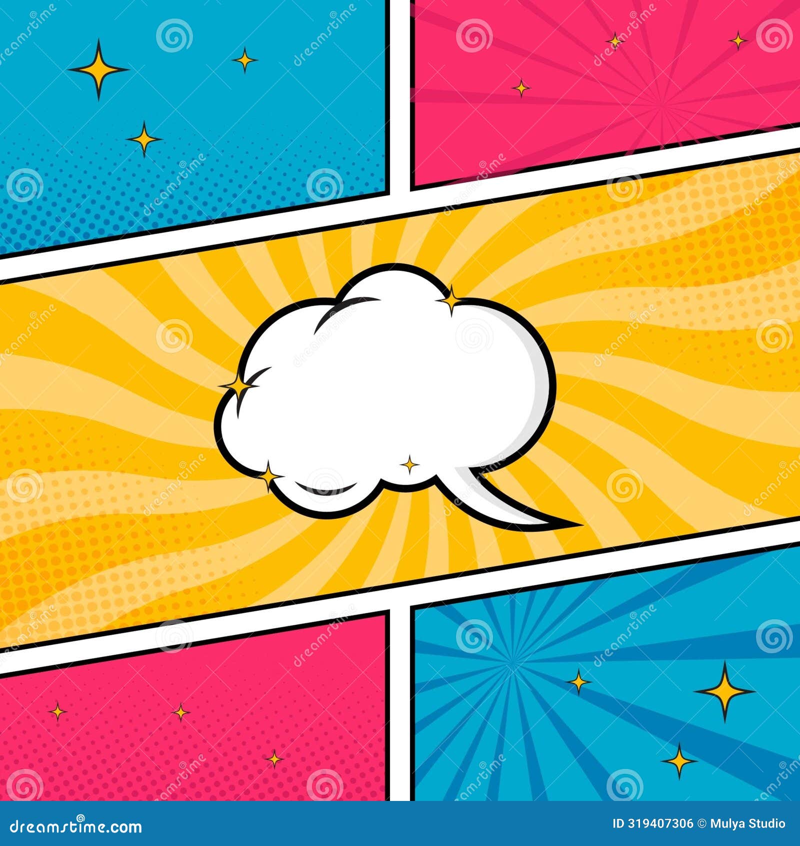 Background Comic Style Retro Fullcolor Stock Vector - Illustration of ...