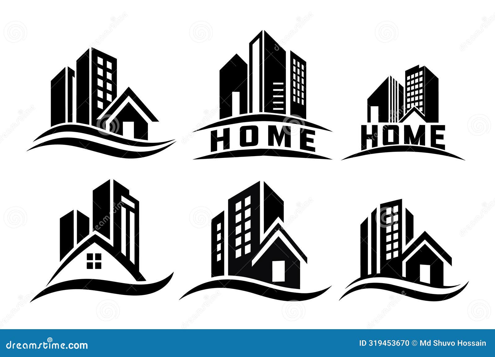 Home Logo, High Rise Building Logo Stock Illustration - Illustration of ...