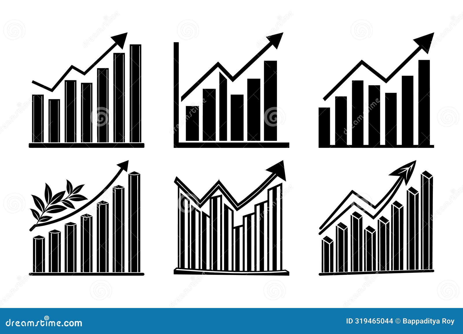 Stock Economy Graph of Illustration Set Vector Stock Vector ...